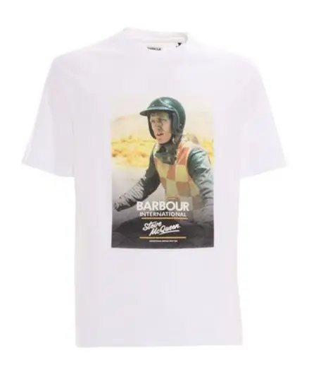 Barbour Nicholl Steve Mcqueen Graphic T-shirt - White