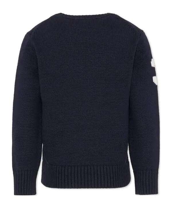 Ralph Lauren Long-sleeved Intarsia Polo Bear Sweater