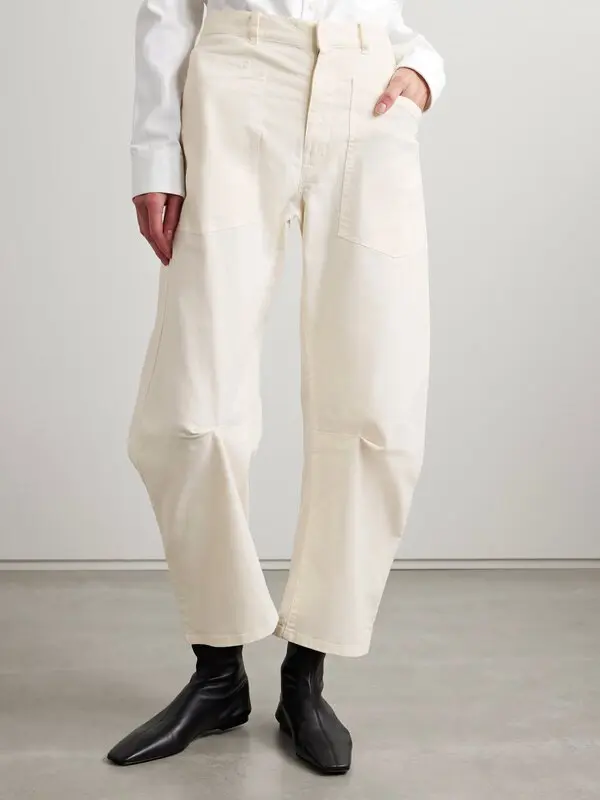 NILI LOTAN Shon Pleat Detail Track Pants