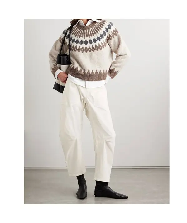 NILI LOTAN Shon Pleat Detail Track Pants