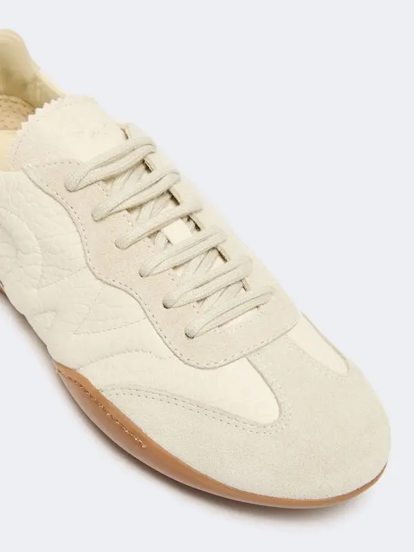 Max Mara Grain Leather Flat Sneakers