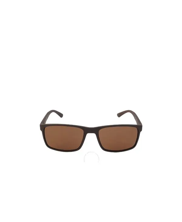 Calvin Klein Rectangle Sunglasses With Logo Detail - Brown