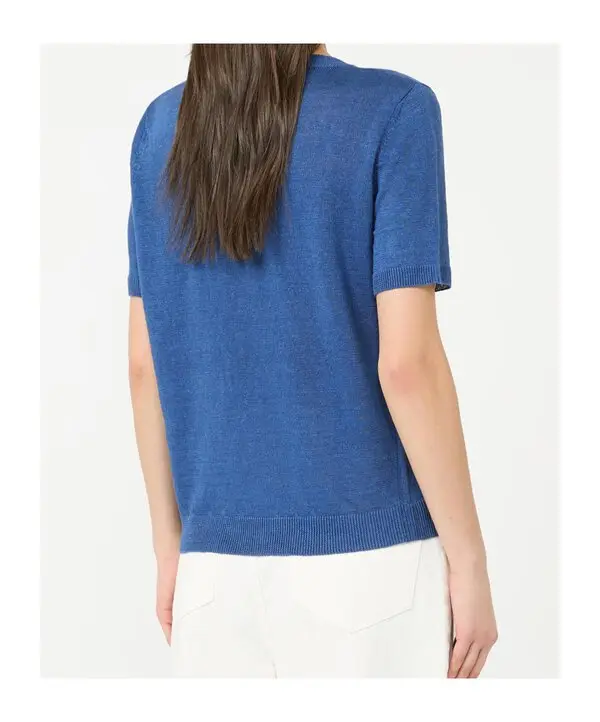 Max Mara Crew-neck T-shirt With Short Sleeves And Ribbed Hem