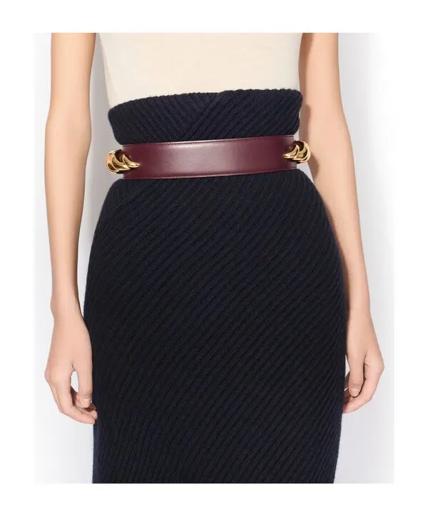 Alaïa Asymmetric Ribbed Knit Fishtail Midi Skirt