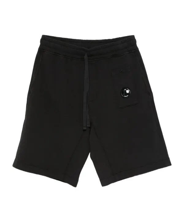 C.P. COMPANY Drawstring Logo Shorts - Black