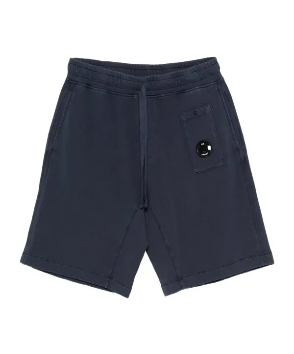 C.P. COMPANY Drawstring Shorts With Logo Detail - Black