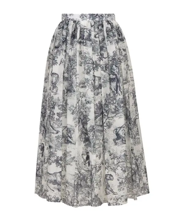 Dior Mid-length Skirt With Pleated Hem - No