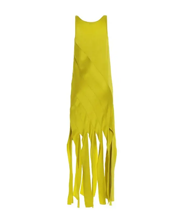 Stella McCartney Sleeveless Fringed Hem Dress