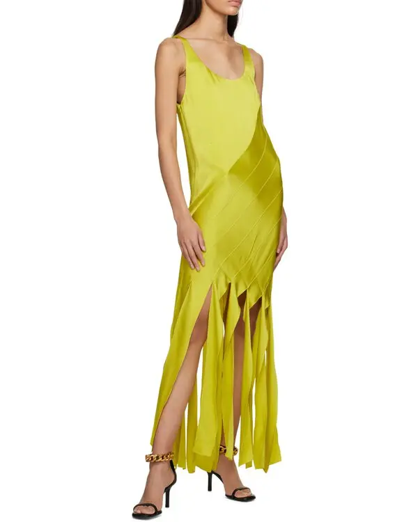 Stella McCartney Sleeveless Fringed Hem Dress