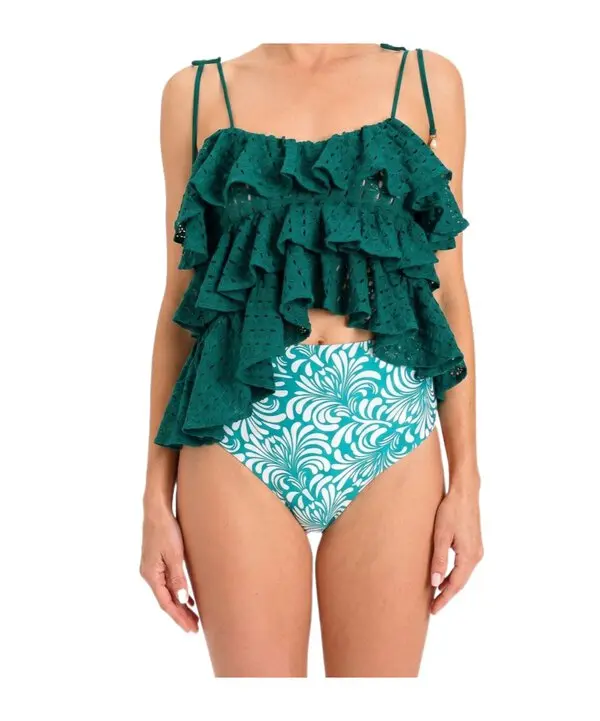 TWINSET Layered Straps Top With Cutouts And Tie-up Details - Multicolor