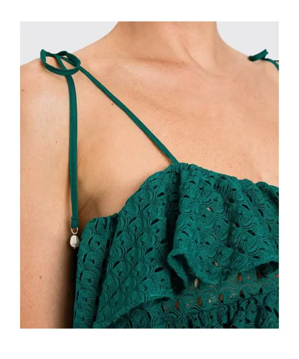 TWINSET Layered Straps Top With Cutouts And Tie-up Details
