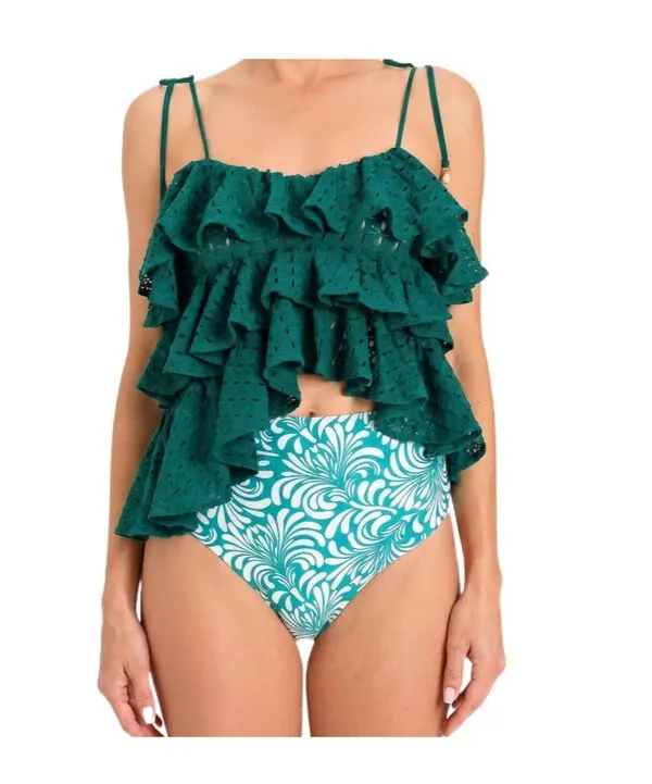 TWINSET Layered Straps Top With Cutouts And Tie-up Details - Multicolor