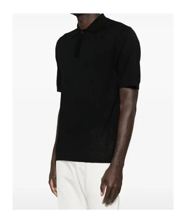 SAMSOE SAMSOE Buttoned Polo Shirt - Black