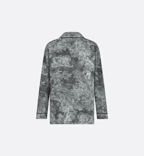 Dior Graphic Print Lapel Collar Shirt