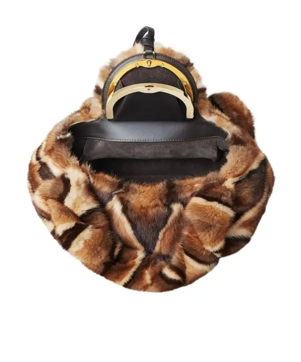 Fendi Multicolor Inlaid Mink Bag