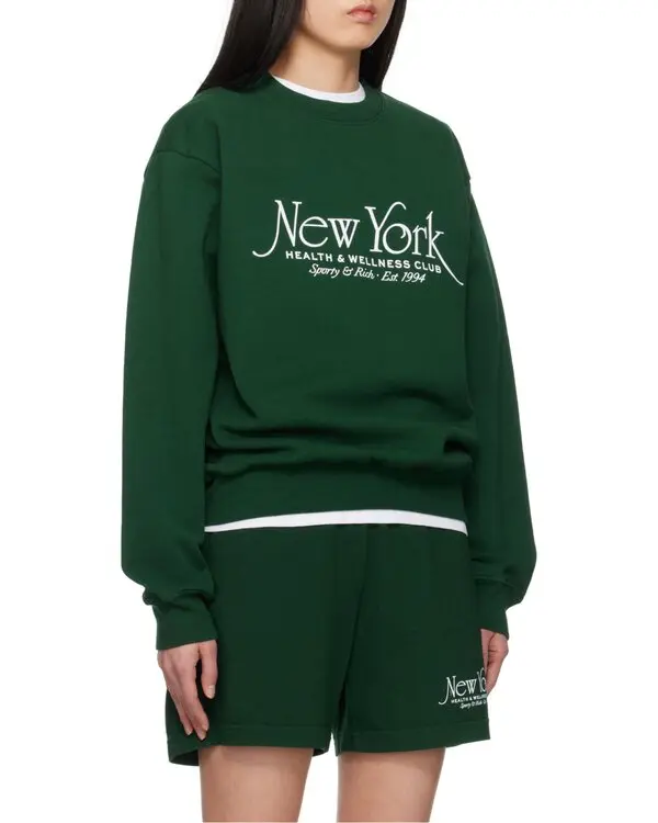 SPORTY  RICH Sporty & Rich Crew Neck Sweatshirt With Printed Logo