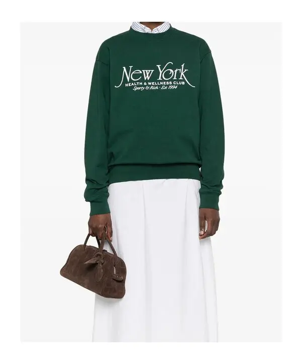 SPORTY  RICH Sporty & Rich Crew Neck Sweatshirt With Printed Logo