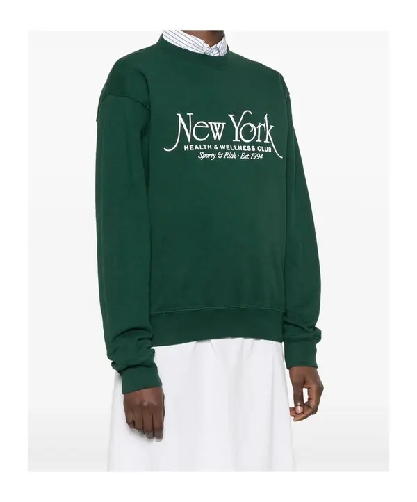SPORTY  RICH Sporty & Rich Crew Neck Sweatshirt With Printed Logo