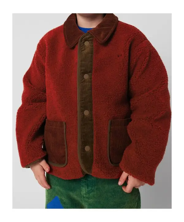 BOBO CHOSES Multicolor Tiles Reversible Sheepskin Jacket