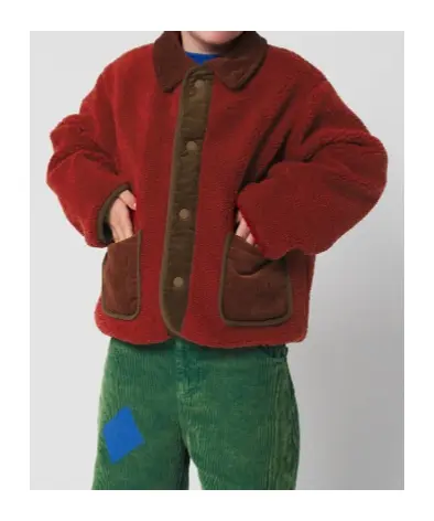 BOBO CHOSES Multicolor Tiles Reversible Sheepskin Jacket