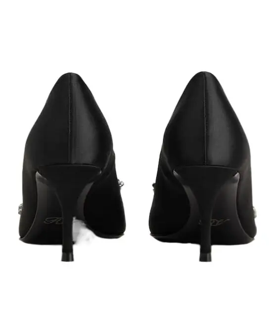ROGER VIVIER Efflorescence Pumps In Satin With Embellished Buckle