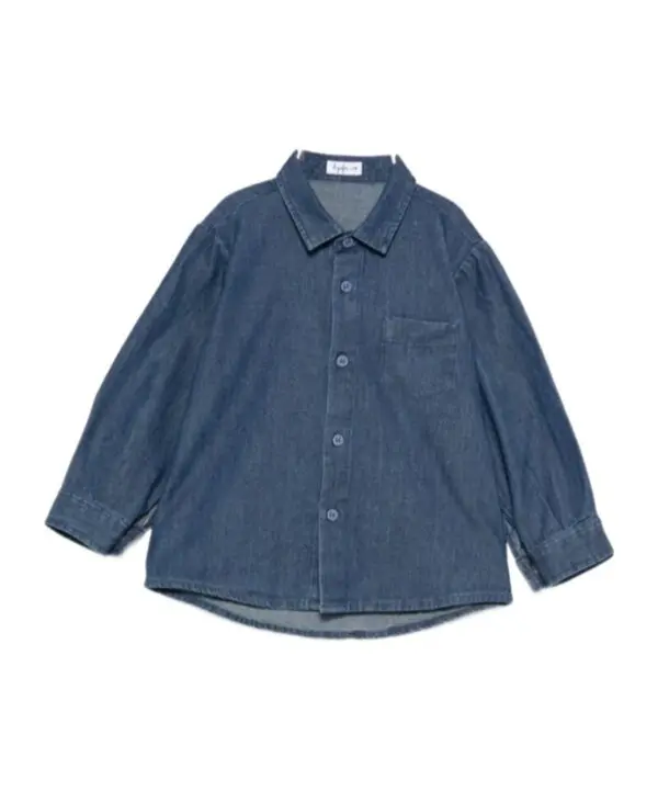 IL GUFO Long-sleeved Denim Shirt