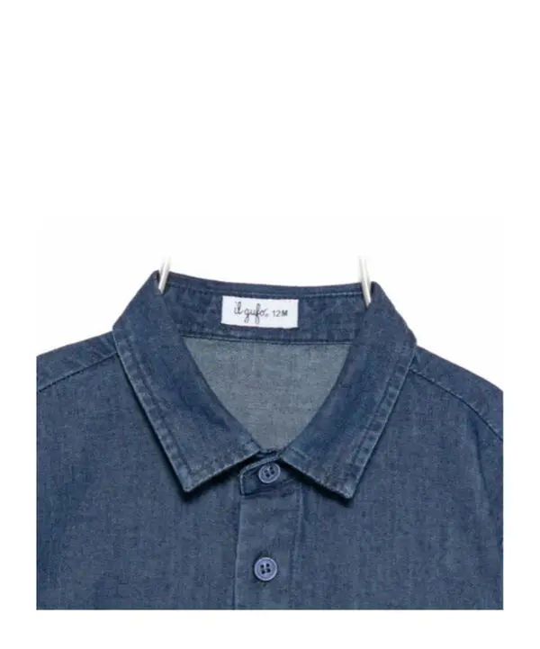 IL GUFO Long-sleeved Denim Shirt