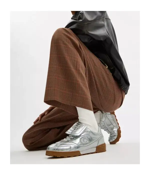 COACH Metallic Leather Match Sneakers