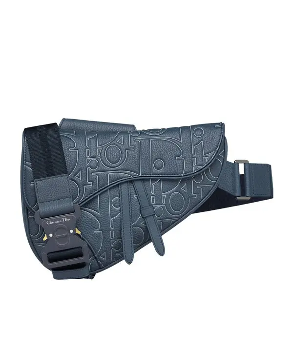 Dior Saddle Bag With Cd Buckle - Navy Blue