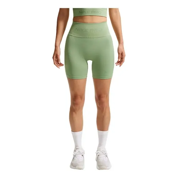 Nike Pro Seamless Dri-fit High-waisted 5" Cycling Shorts - Steam