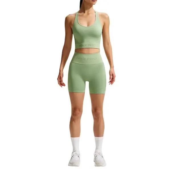 Nike Pro Seamless Dri-fit High-waisted 5" Cycling Shorts - Steam