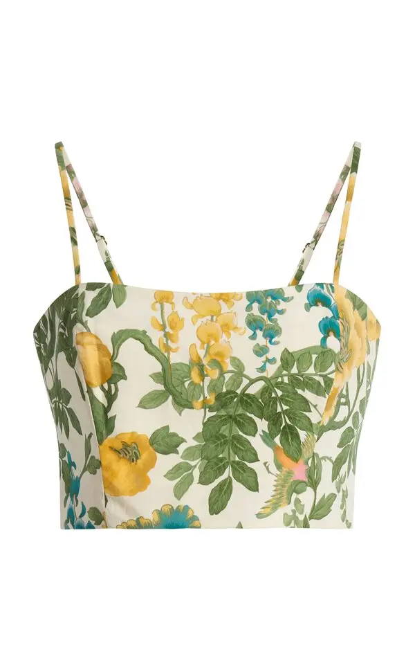 Cara Cara Seema Cropped Print Top - Floral