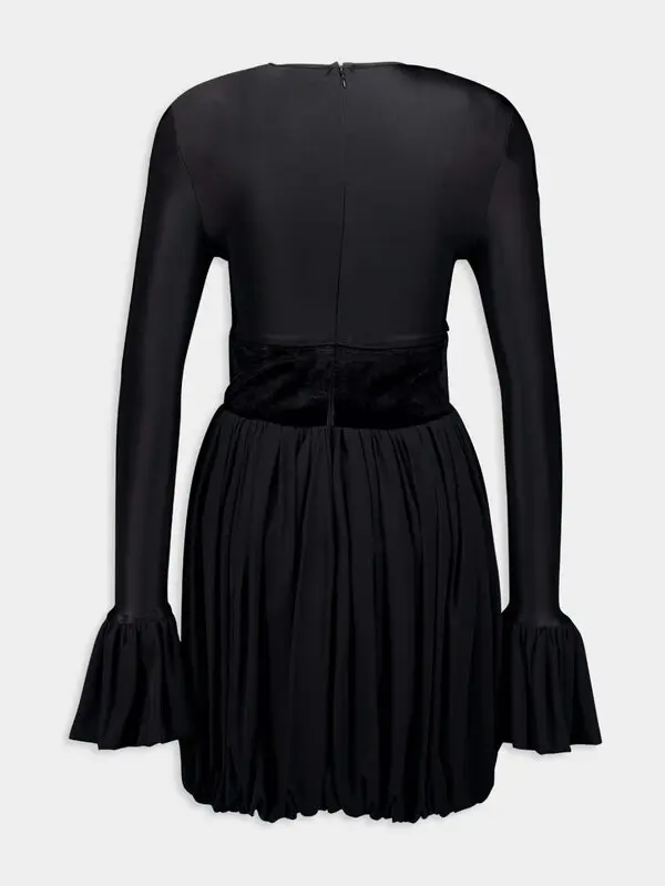 Rabanne Panelled Flared Mini Dress