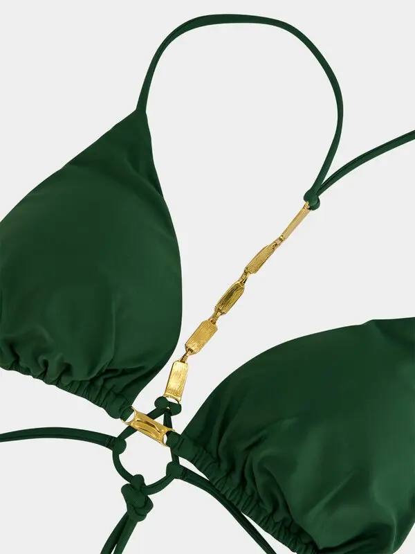 VIX PAULA HERMANNY Matte Mage T Back Tri Top - Green