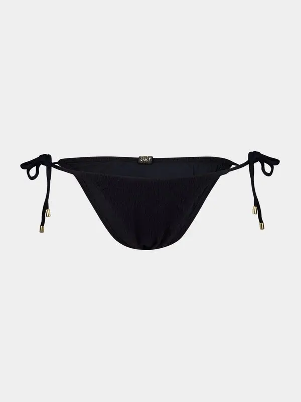 VIX PAULA HERMANNY Firenze Tie Side Bikini Bottom - Black