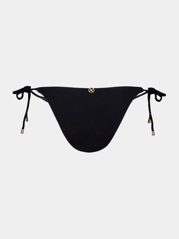 VIX PAULA HERMANNY Firenze Tie Side Bikini Bottom - Black