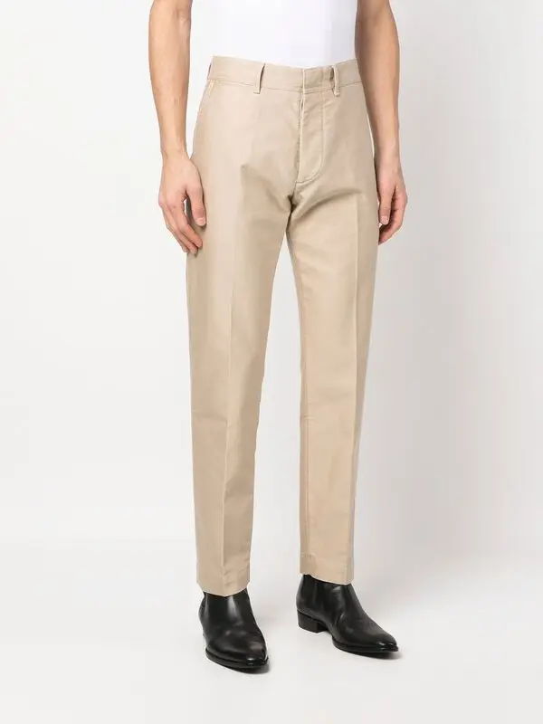 TOM FORD Tailored Cotton Trousers - Beige