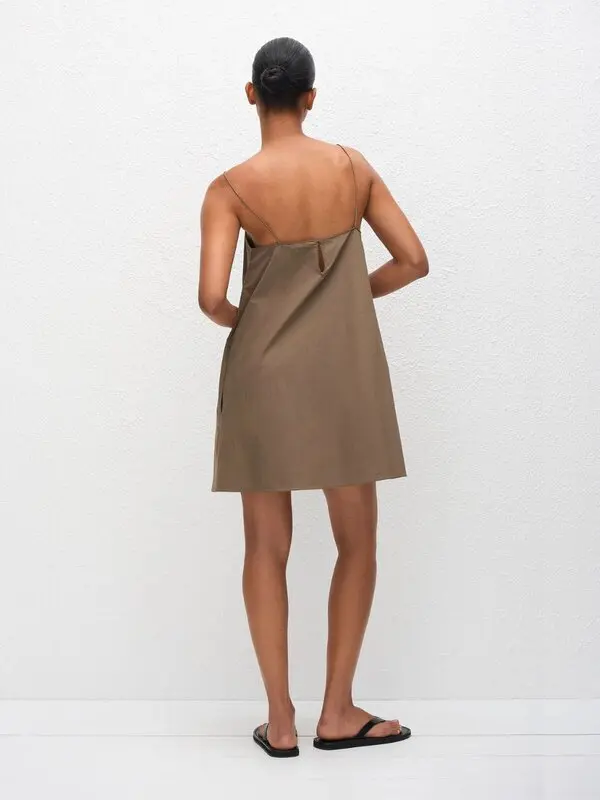 Matteau Birch Square Cami Mini Dress In Birch
