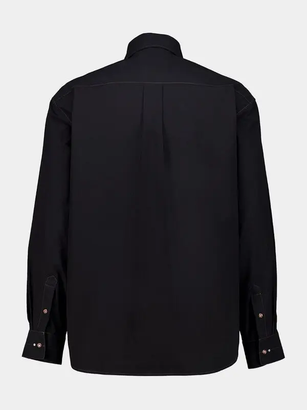 LEMAIRE Crepe Cotton Studded Shirt