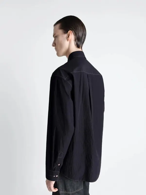 LEMAIRE Crepe Cotton Studded Shirt