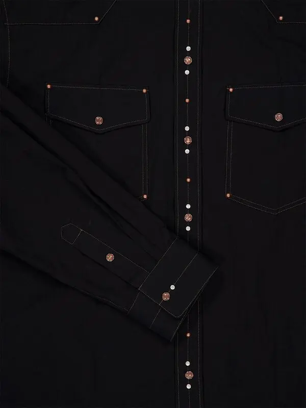 LEMAIRE Crepe Cotton Studded Shirt