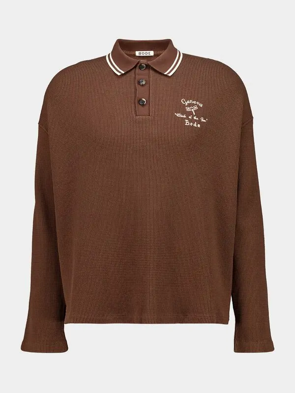 BODE Geneva Waffle Polo - Brown