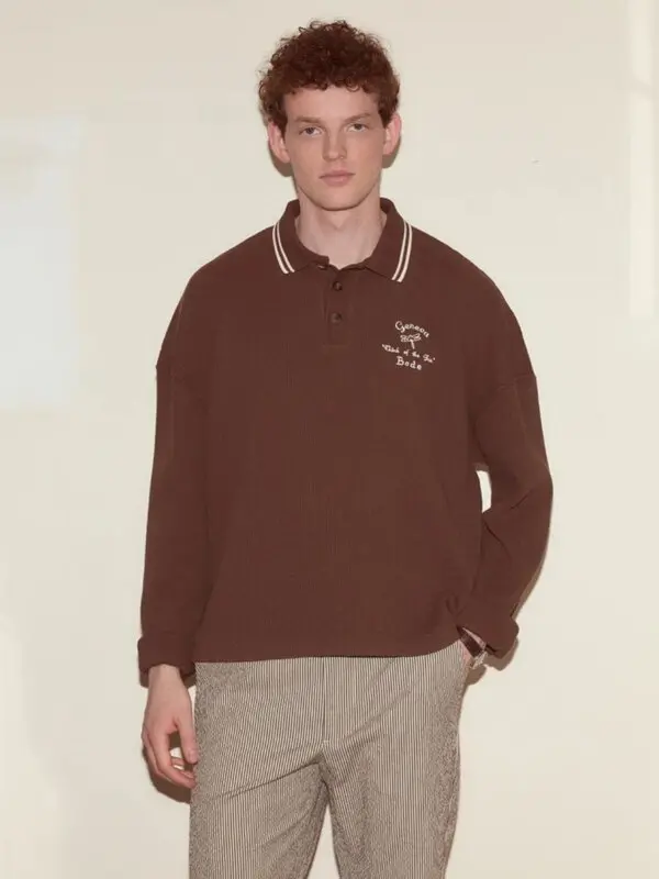 BODE Geneva Waffle Polo - Brown