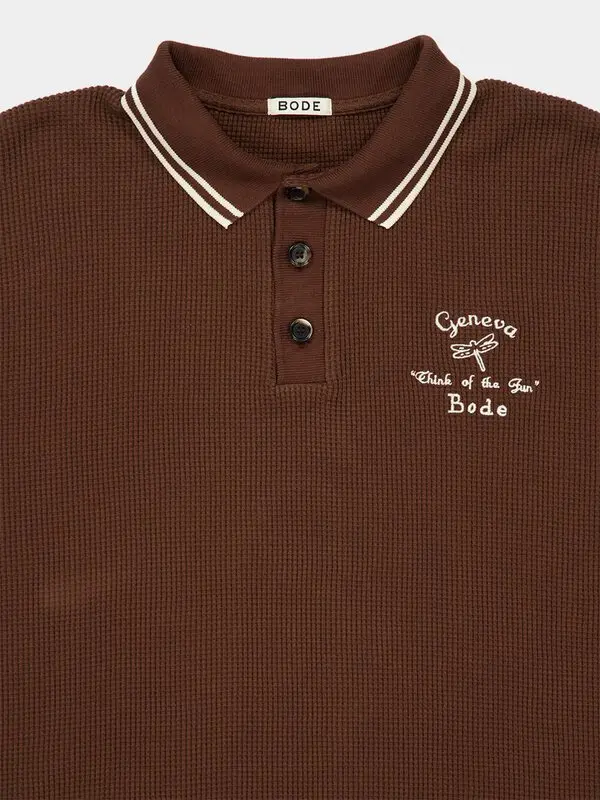 BODE Geneva Waffle Polo - Brown