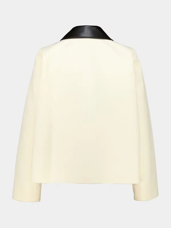 Altuzarra Double-breasted Cotton Jacket With Pointed Collar - Cream