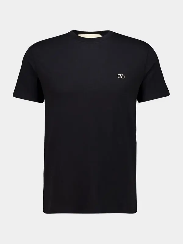 Valentino Garavani Cotton Regular Fit T-shirt - Black