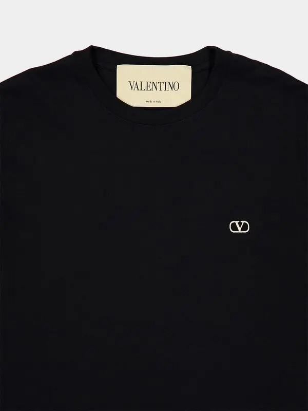 Valentino Garavani Cotton Regular Fit T-shirt - Black