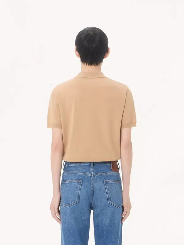 Valentino Garavani Wool Polo With Vlogo Embroidery - Beige