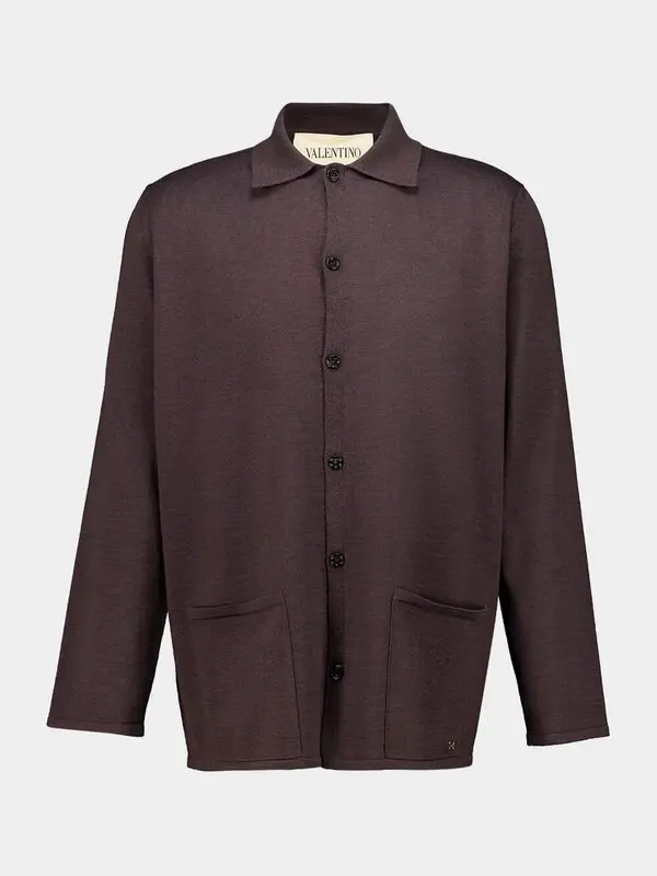 Valentino Garavani Virgin Wool Cardigan - Brown