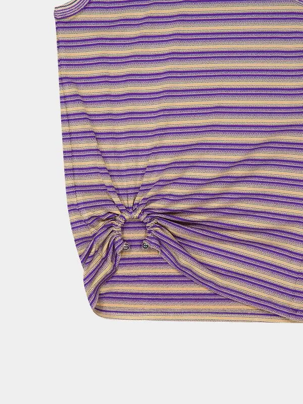 Rabanne Striped Viscose Jersey Tank Top